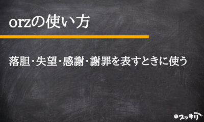 ネット用語「orz」の意味とは？読み方は？使い方から英語まで解説 – スッキリ
