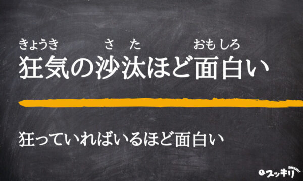 「狂気の沙汰ほど面白い」の意味とは?アカギの「倍プッシュだ」も解説 スッキリ